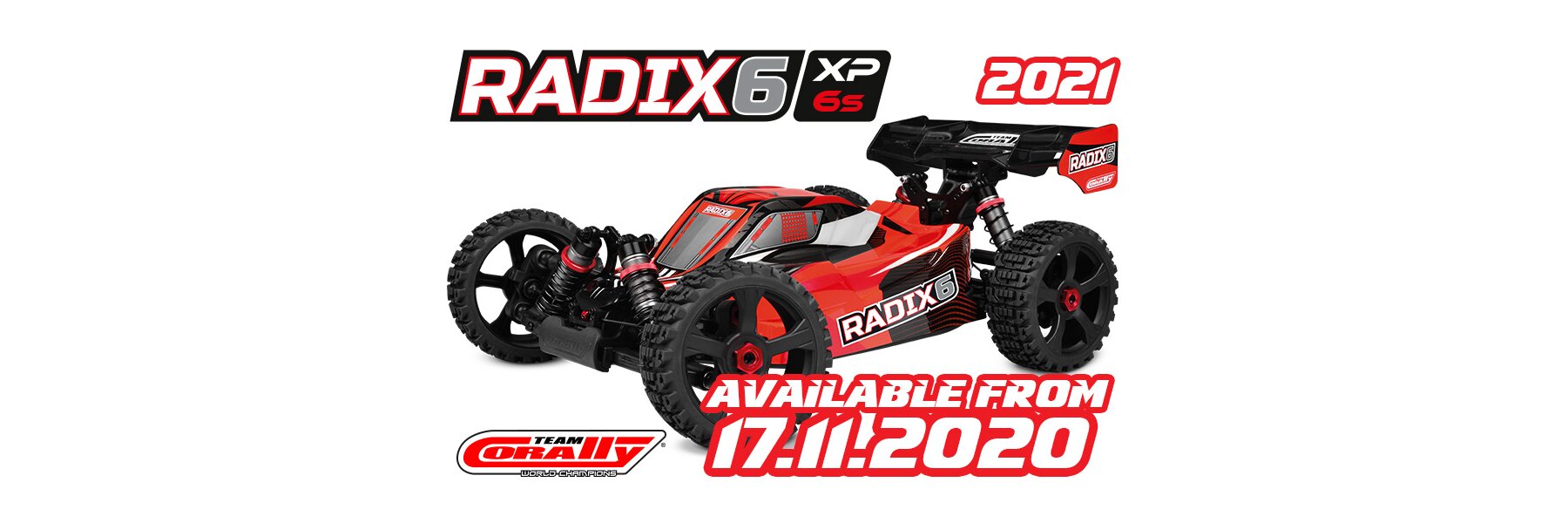 Team Corally - RADIX XP 6S - Model 2021 - 1/8 Buggy EP - RTR - Brushl