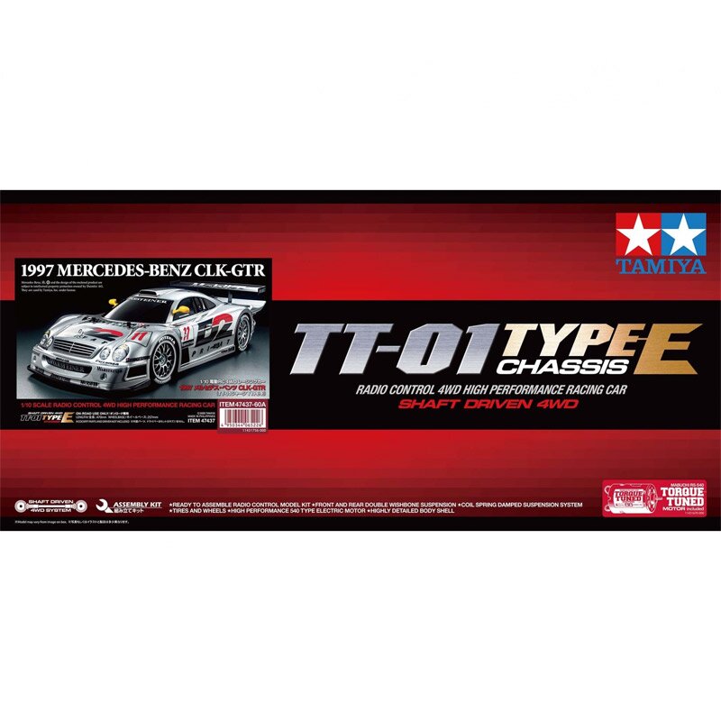 Tamiya 1:10 RC MB CLK-GTR 1997 (TT-01E) 47437, 99,99